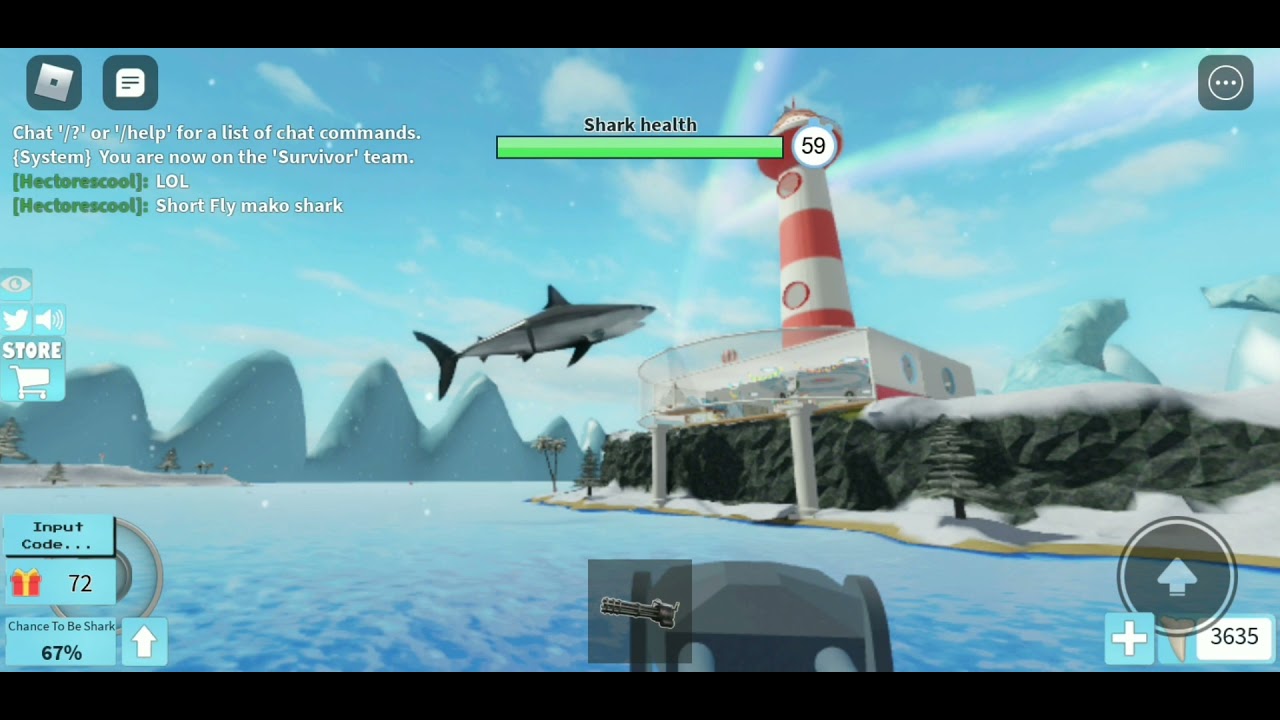 Shrt fin mako shark Climb glitch (Sharkbite) - YouTube