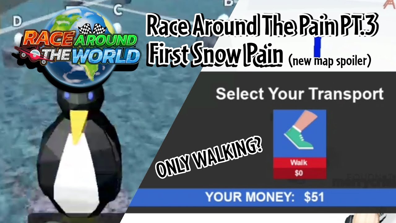 Race Around The Pain PT.3 | First Snow Pain | (Roblox Race Around The ...