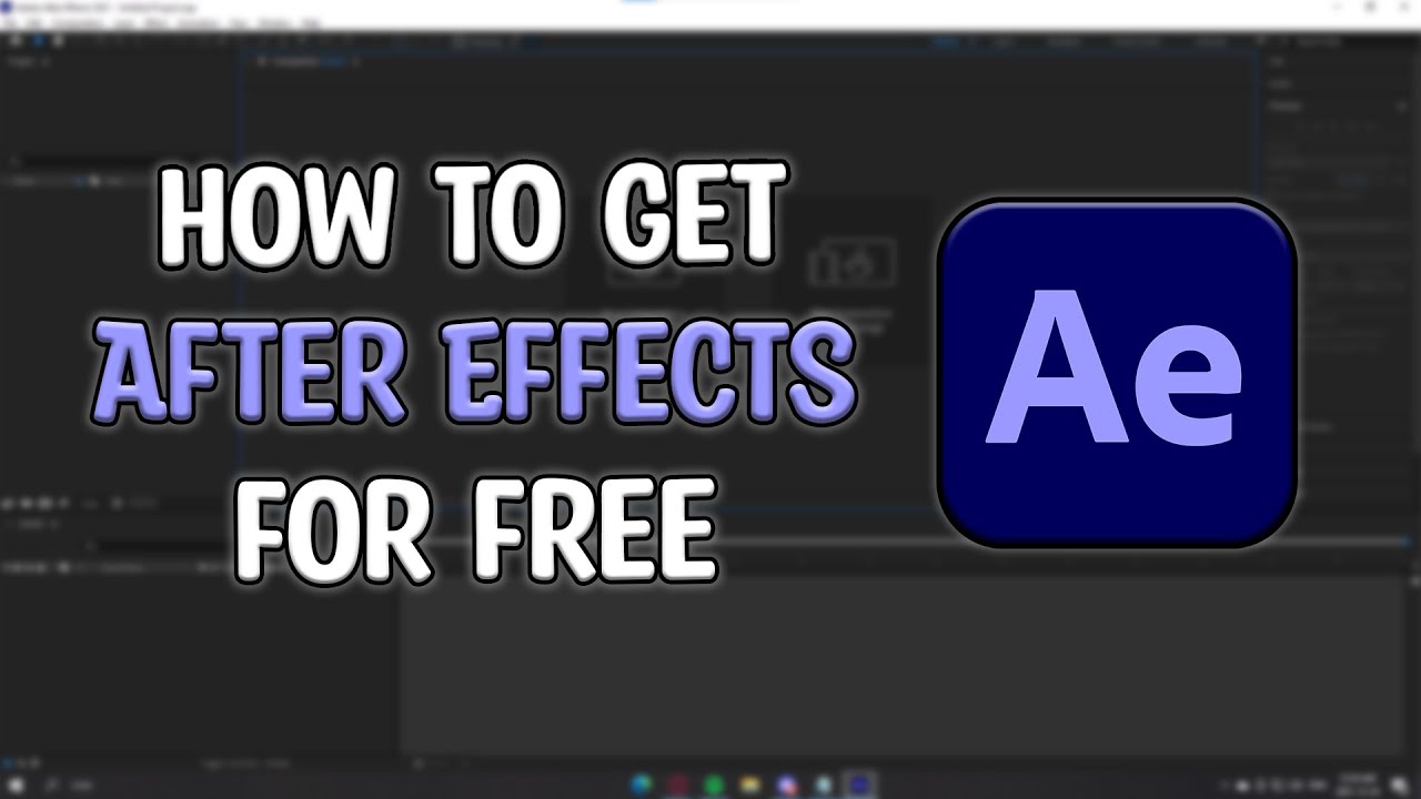 Adobe After Effects FOR FREE! (Quick and Easy Installation Guide) - YouTube