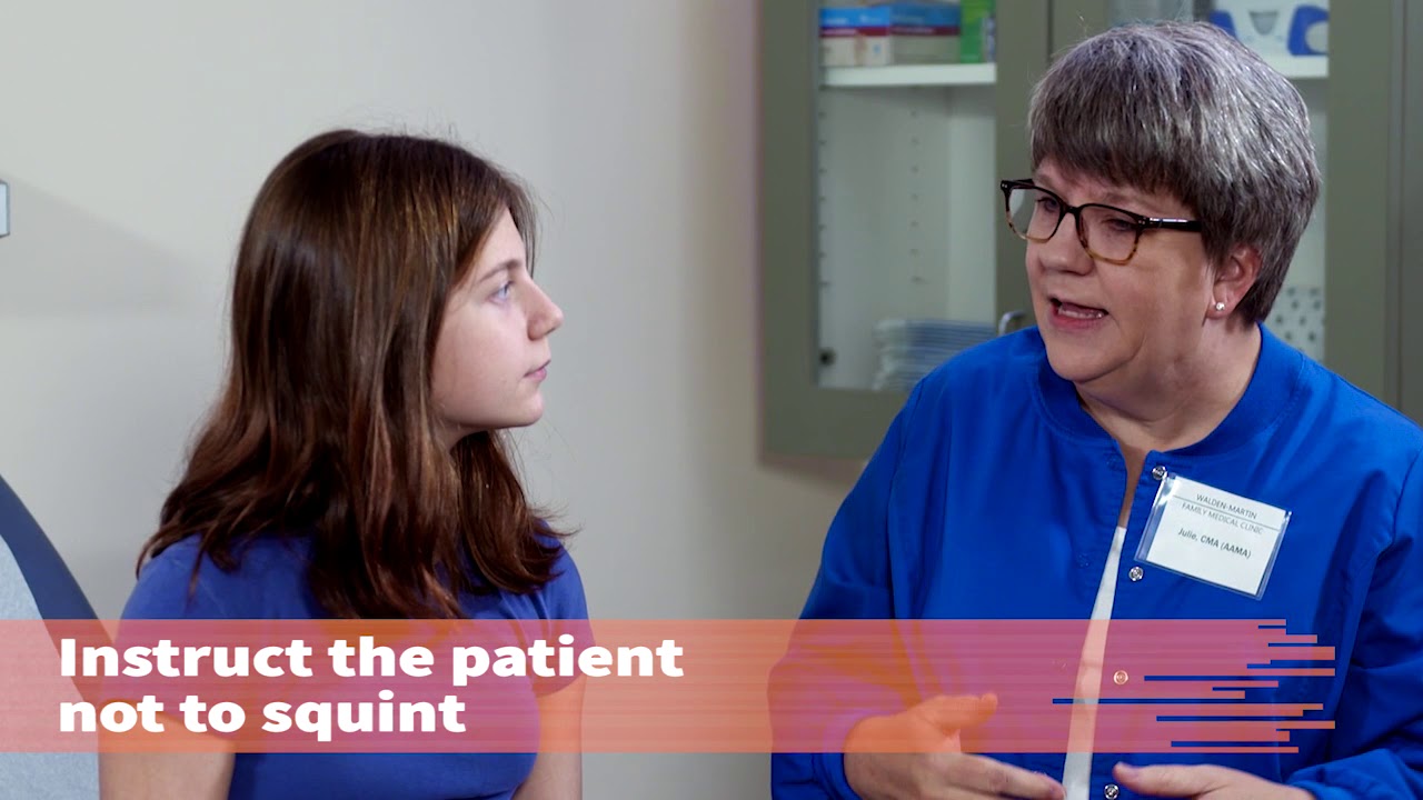 Patient Screening Using Established Protocol: Measure Visual Acuity ...