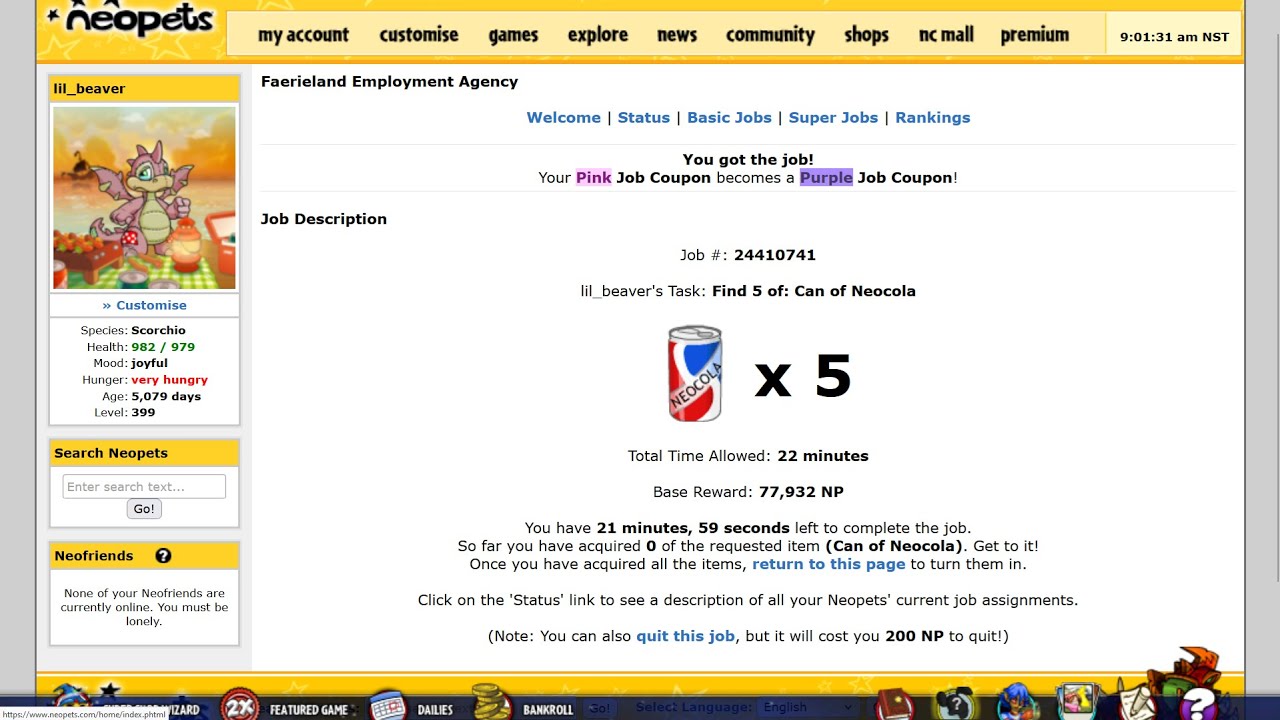 Seasonal Attack Pea Waiting Room Day 8! - Neopets Daily Adventures 12/8 ...