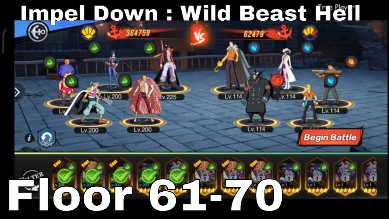 Impel Down : Wild Beast Hell Floor 61-70 New World: Vigour Voyage | One ...