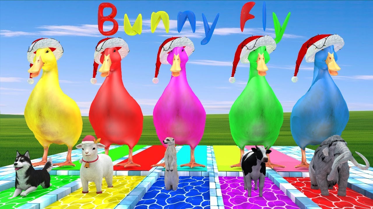 5 Giant Duck Cartoon,Elephant,Shiba,Seal,Turtle,Tiger Paint Wild ...