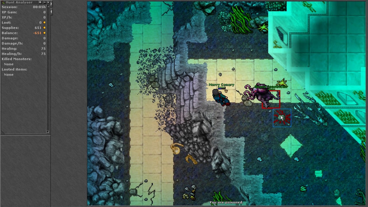 Tibia Small Fish Location Yalahar Sunken Quarter - YouTube