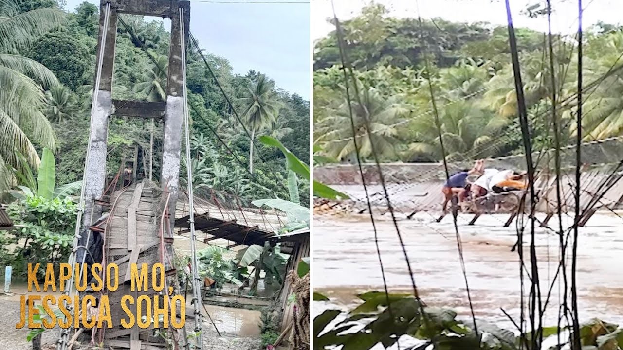 Hanging bridge sa Kapalong, Davao del Norte, naputol at bumagsak | Kapuso Mo, Jessica Soho - YouTube