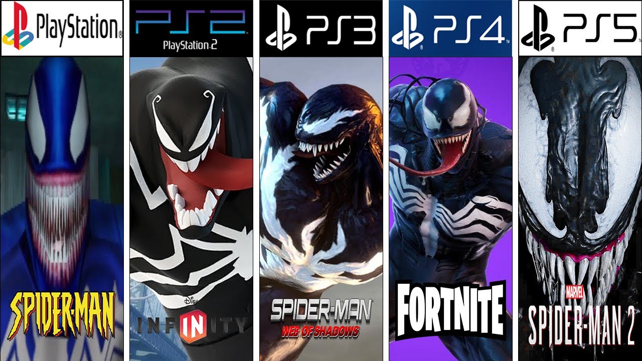 VENOM PlayStation Evolution PS1 - PS5 #gamehistory #evolutiongame # ...