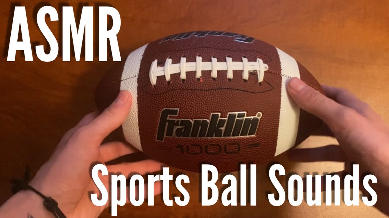 ASMR Sports Ball Sounds (Tapping, Gripping) W/ Light Background Rain ...