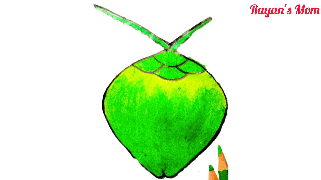 ডাব আঁকা || How to Draw Coconut || Dab Drawing - YouTube