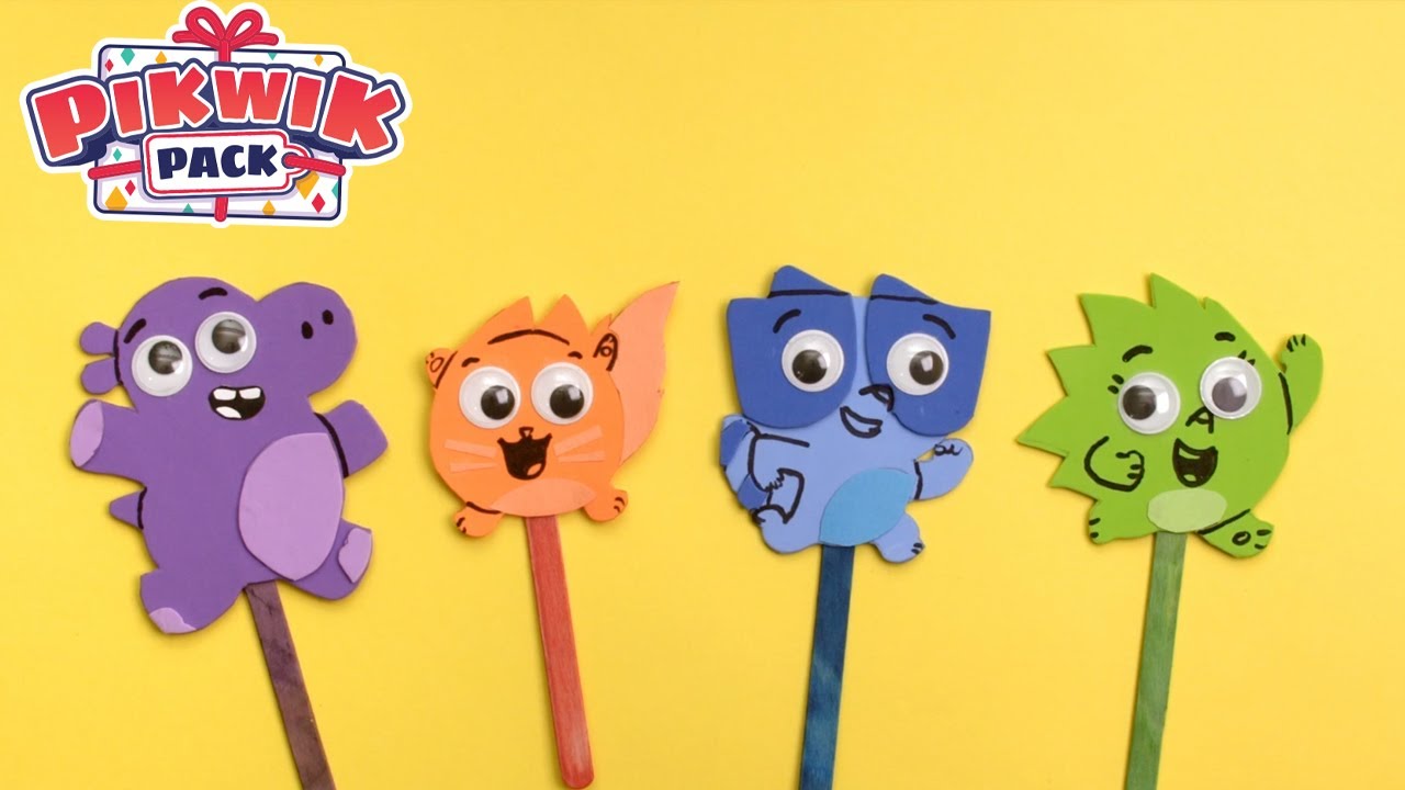 Learn to Make Pikwik Pack Popsicle Stick Puppets 🎁 - YouTube