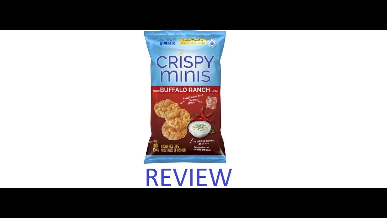Quaker Crispy Minis Buffalo Ranch Flavour Review - YouTube