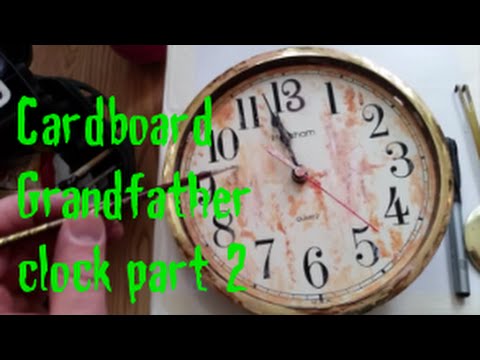 Cardboard grandfather clock part 2 - YouTube