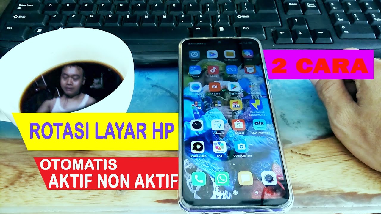 CARA SETING ROTASI LAYAR OTOMATIS HP XIAOMI REDMI TERBARU - YouTube