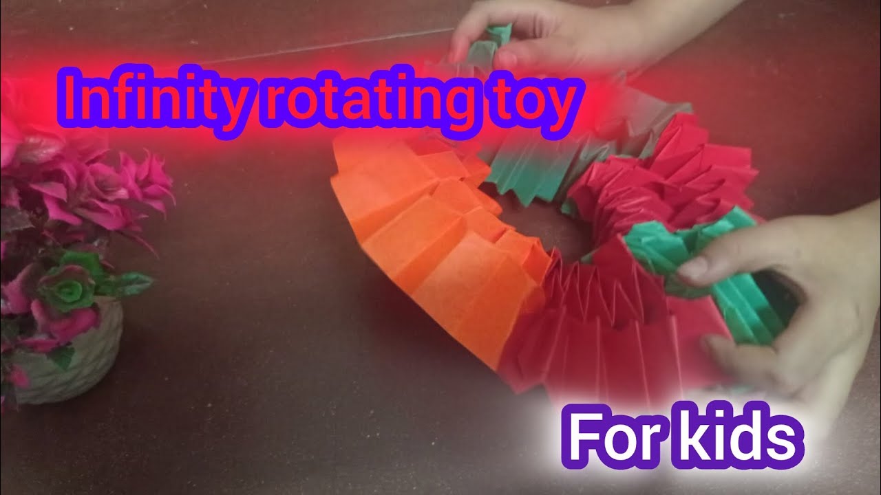 Infinity rotating paper craft for kids - YouTube