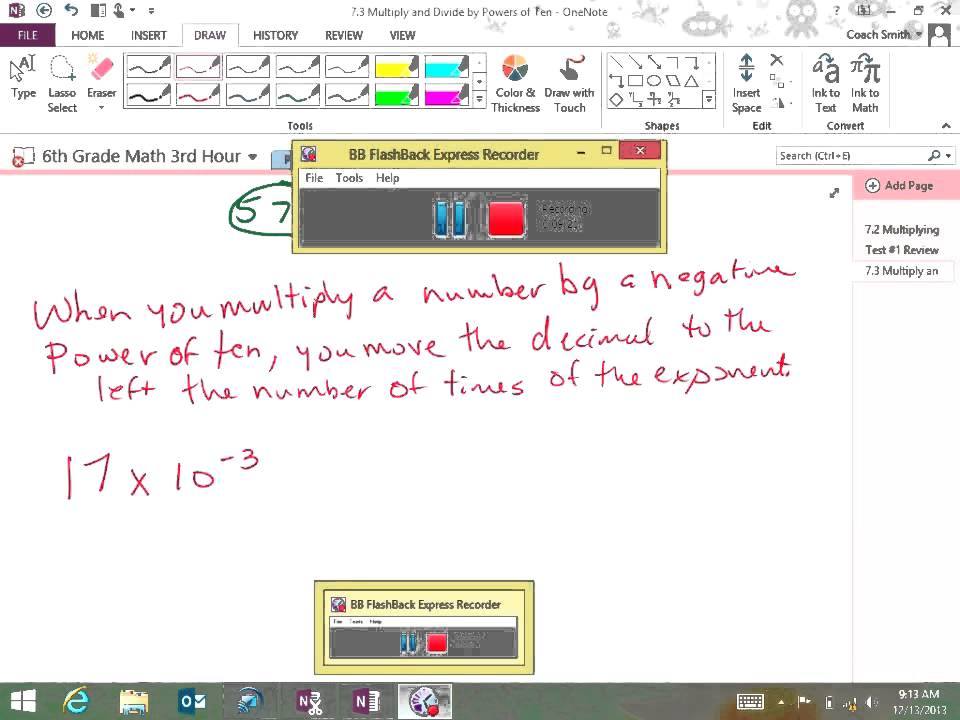 7.3 Multiplying/Dividing By Powers of Ten-3rd Hour - YouTube