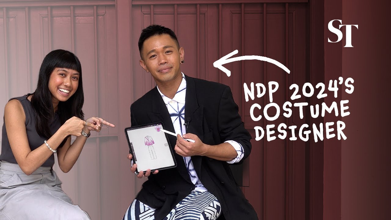#NDP2024’s costume designer sketches costume ideas on the spot! - YouTube