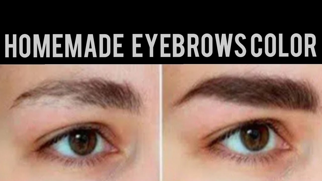 How to make natural eye brows colour at home - YouTube