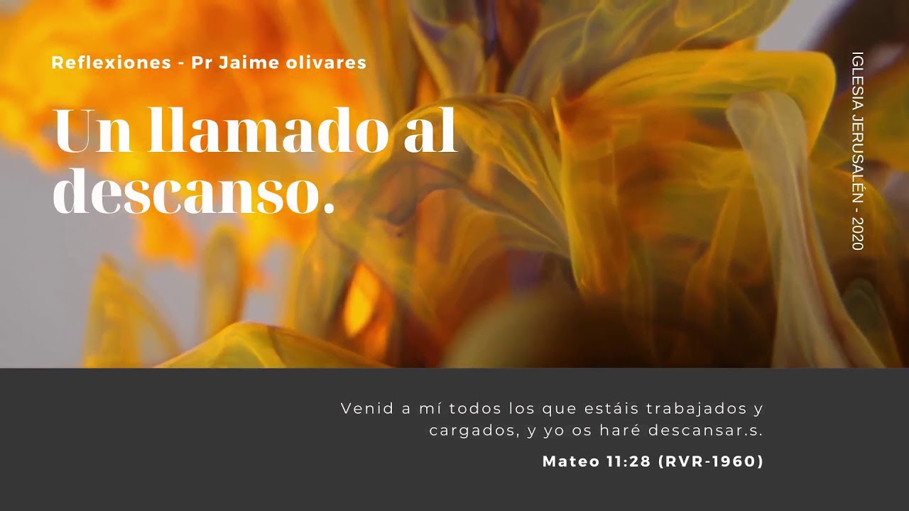 Reflexiones - Un llamado al descanso (Mateo 11:28) - YouTube