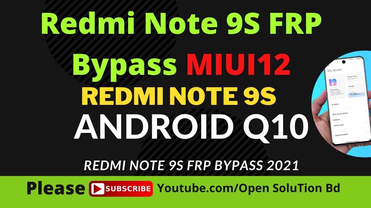 Redmi Note 9S | Redmi Note 9 Pro | Redmi Note 9S Frp Bypass New Method ...