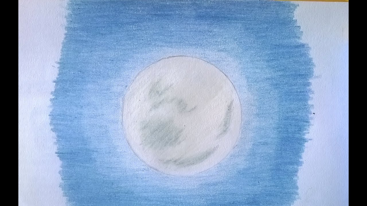 Drawing tutorial 1.2 - How to draw a Full Moon [improved version] - YouTube