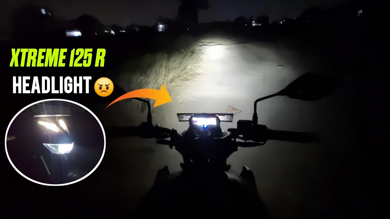 Shocking Result 😱hero xtreme 125r headlight test - YouTube