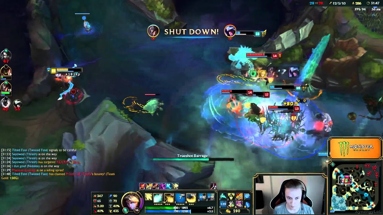 Rekkles - Insane Guinsoo Rageblade Ezreal Quadrakill - League of ...