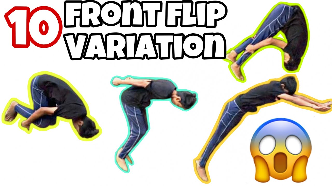 😱 10 Front flip Variation ||😳 10 Types Of Front Flip || Front flip ...