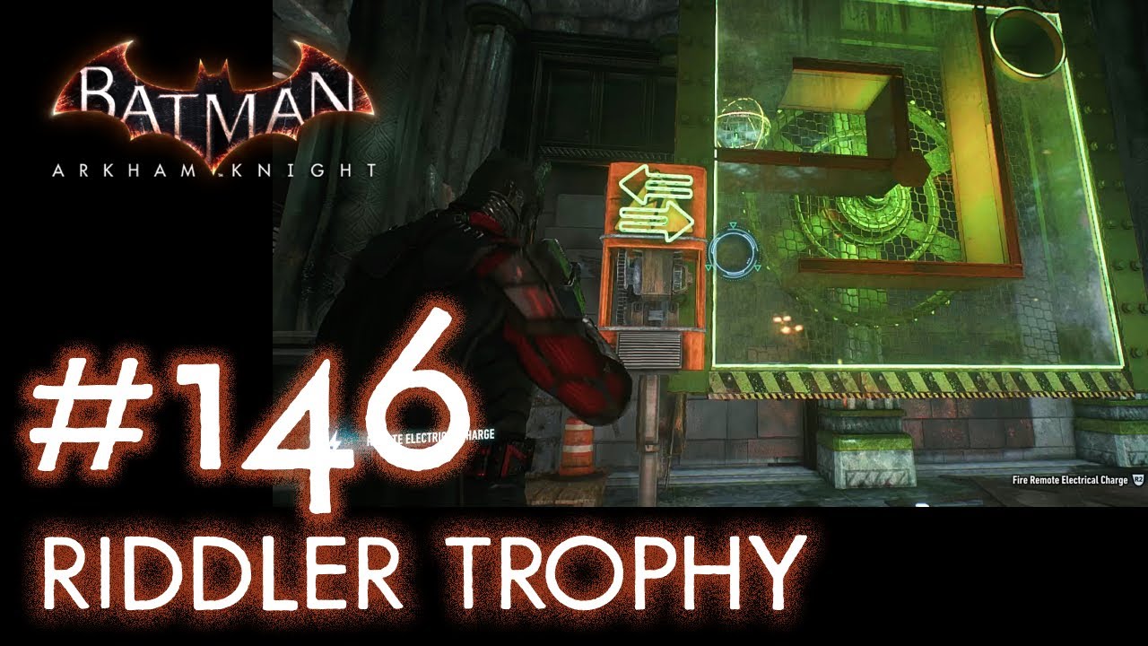 BATMAN: ARKHAM KNIGHT - Riddler Trophy #146 - Arkham Knight HQ - YouTube