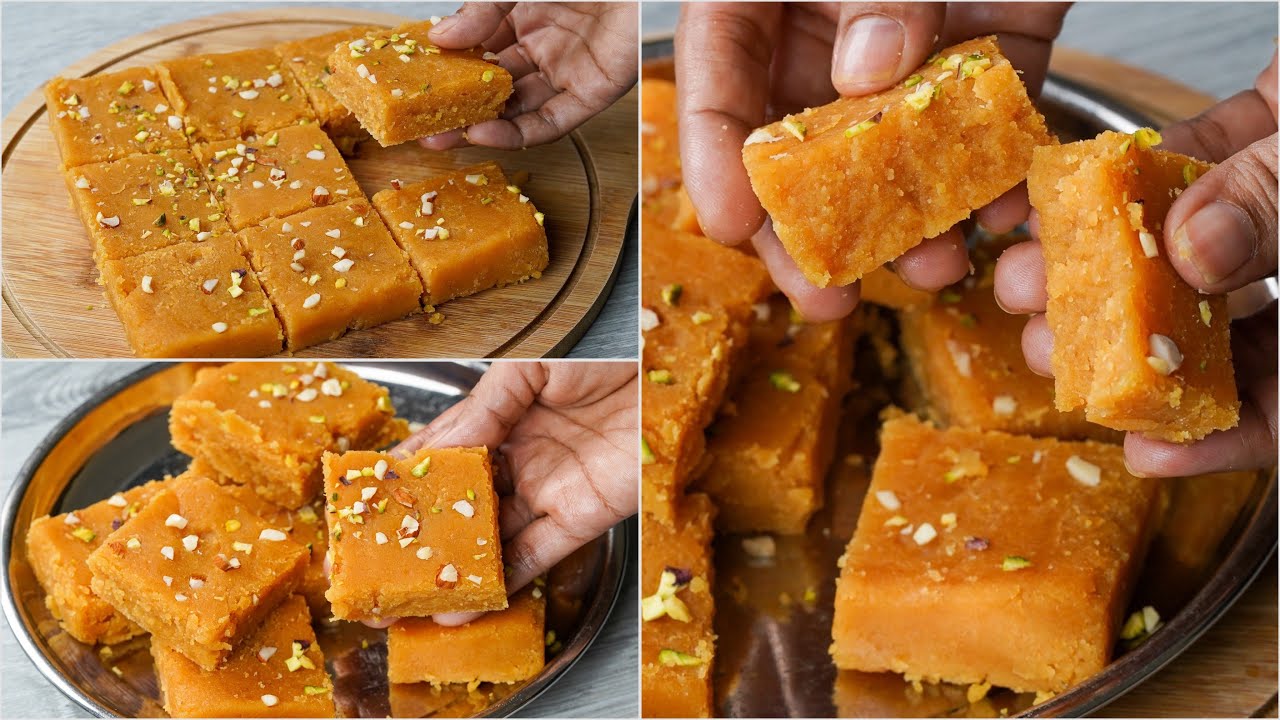 Besan Mohanthal Barfi | Halwai Style Mohanthal Sweet Mithai Recipe ...
