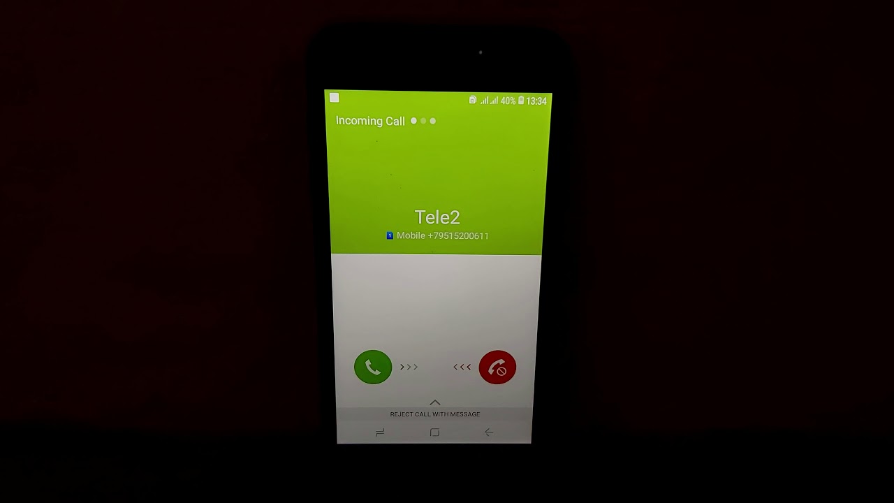 Samsung Galaxy J2 Core incoming call via fake call Call Assistant 4.2 ...