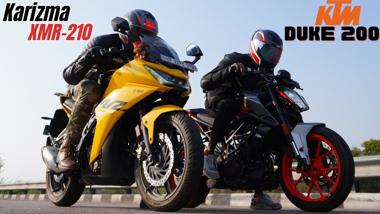 Hero Karizma XMR 210 vs KTM Duke 200 Drag Race - YouTube