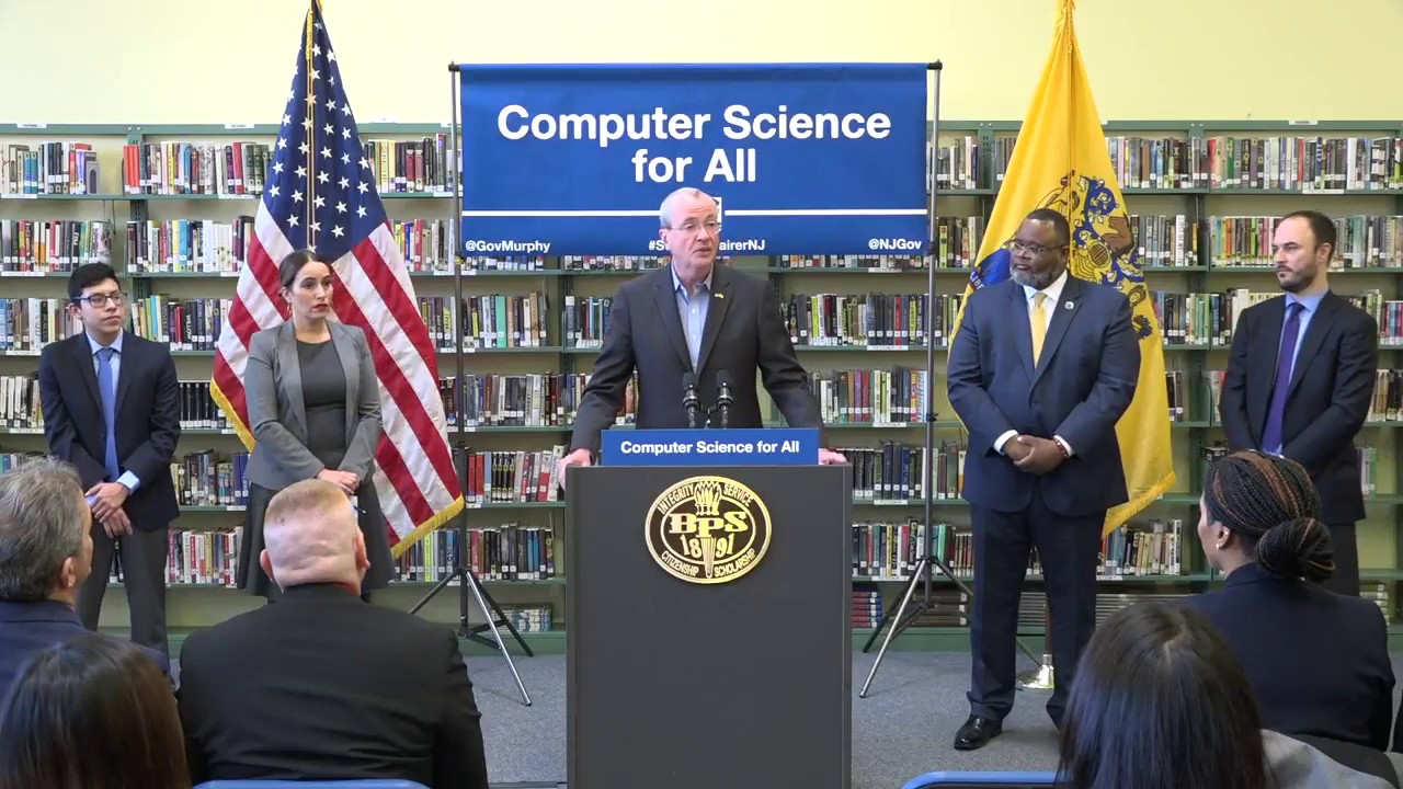 Governor Murphy Announces “Computer Science for All” Grants - YouTube