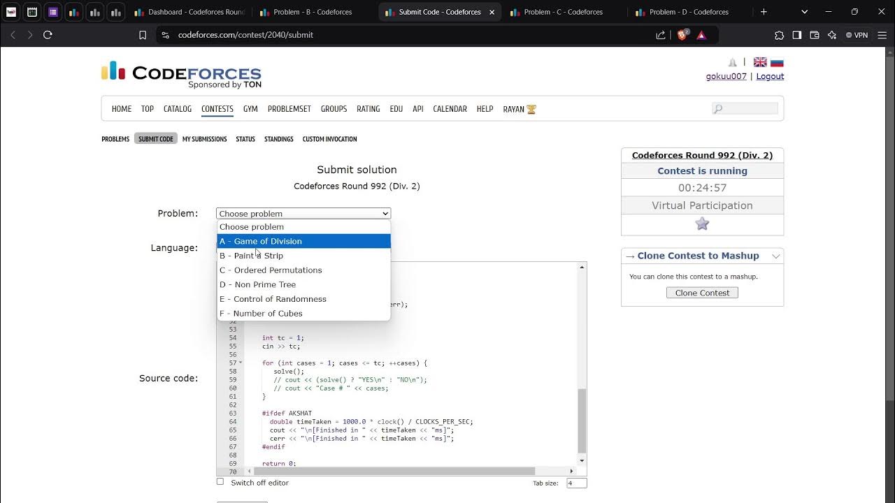Codeforces Round 992 (Div. 2) - YouTube