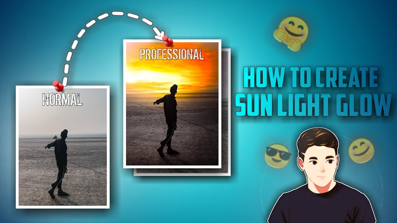 HOW TO CREATE SUN LIGHT GLOW EFFECT || KESE BACKGROUND KE ANDAR SUN ...