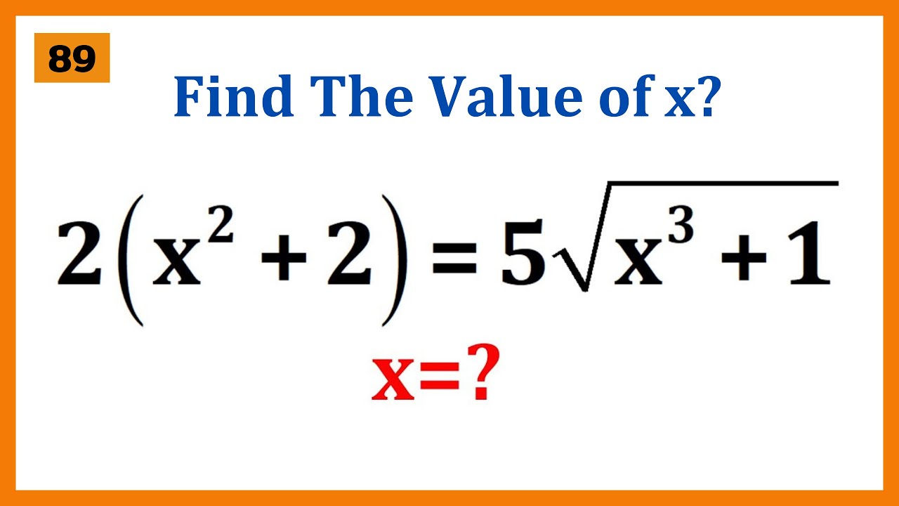 Solve Difficult Olympiad Algebra Equation Problem With Clever Tricks ...