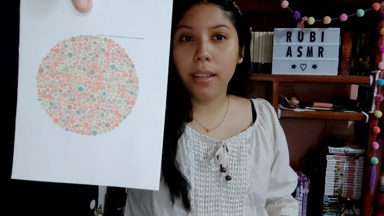 ASMR Examen de la vista | Sigue la luz | Test Ishihara | Rubi ASMR 💫 ...
