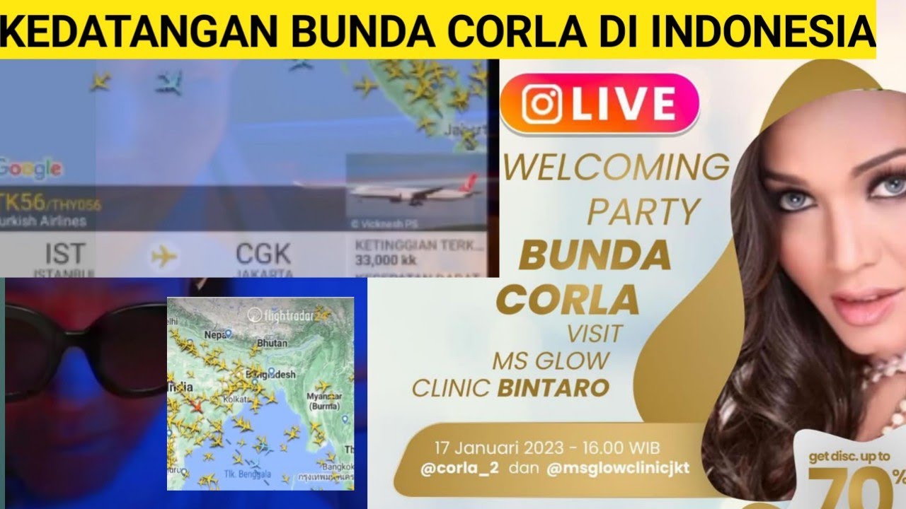 DETIK DETIK KEDATANGAN BUNDA CORLA DI BANDARA CENGKARENG JAKARTA DARI ISTANBUL,FANS MENUNGGU ...
