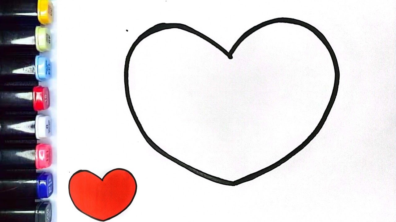 How to Draw Heart Shape | Learning Shape for Kids - YouTube