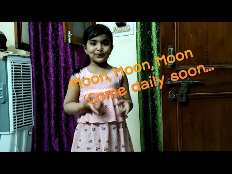 🌛Moon, Moon, Moon come daily soon...| English Nursery Rhyme with Lyrics ...