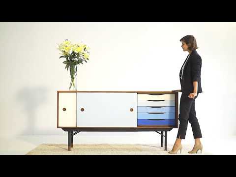 Kardiel's Color Theory Sideboard/Credenza Cabinet