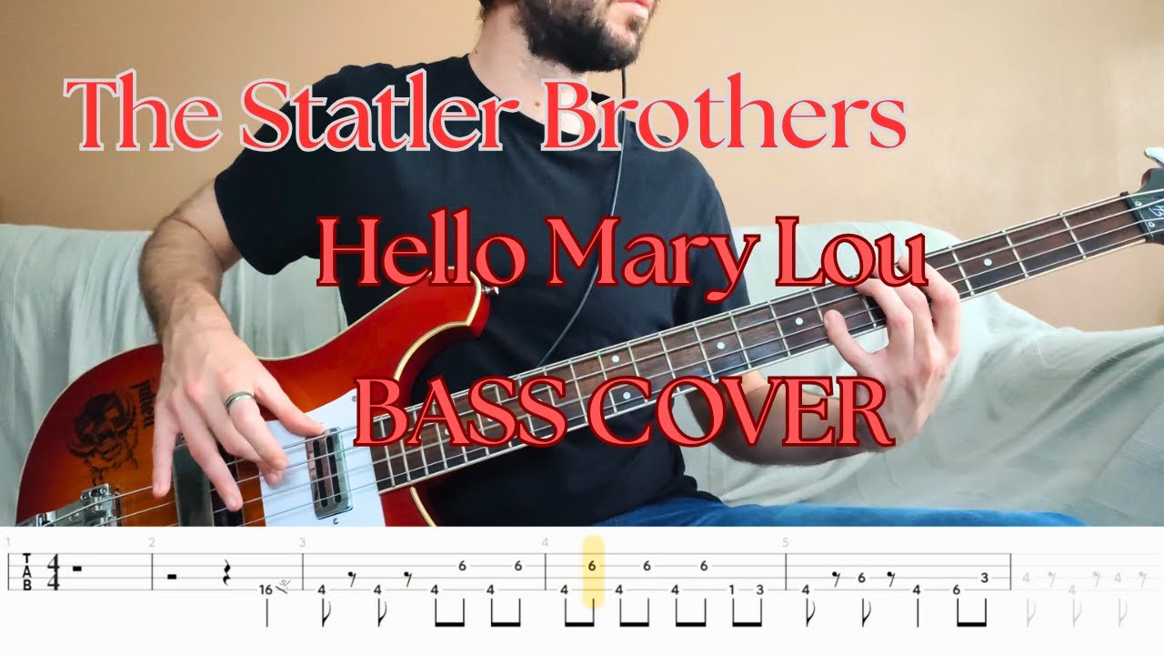 The Statler Brothers - Hello Mary Lou - Bass cover with TAB - YouTube