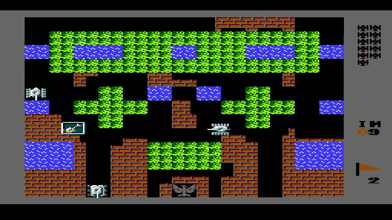 Googie City (Battle City Hack) (NES, 1985) Уровень 2 - YouTube