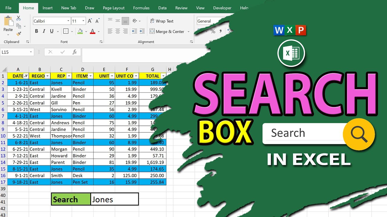 How To Insert Search Box With Highlight in Excel? - YouTube