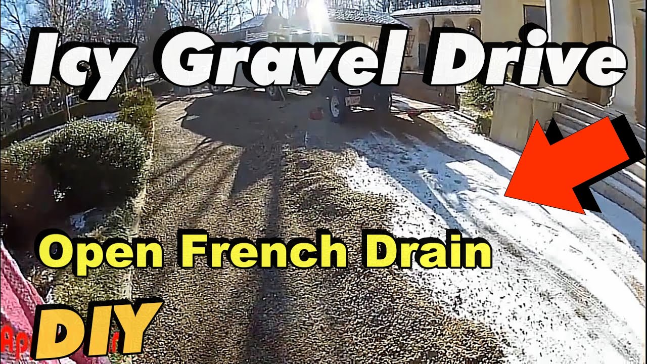 Open French Drain System in Gravel Driveway - YouTube