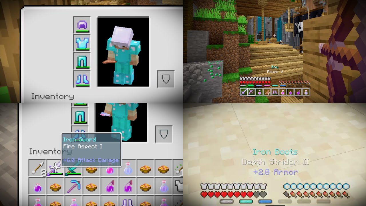 Prot I chestplate + Flame sword + Power V bow makes you unkillable ...