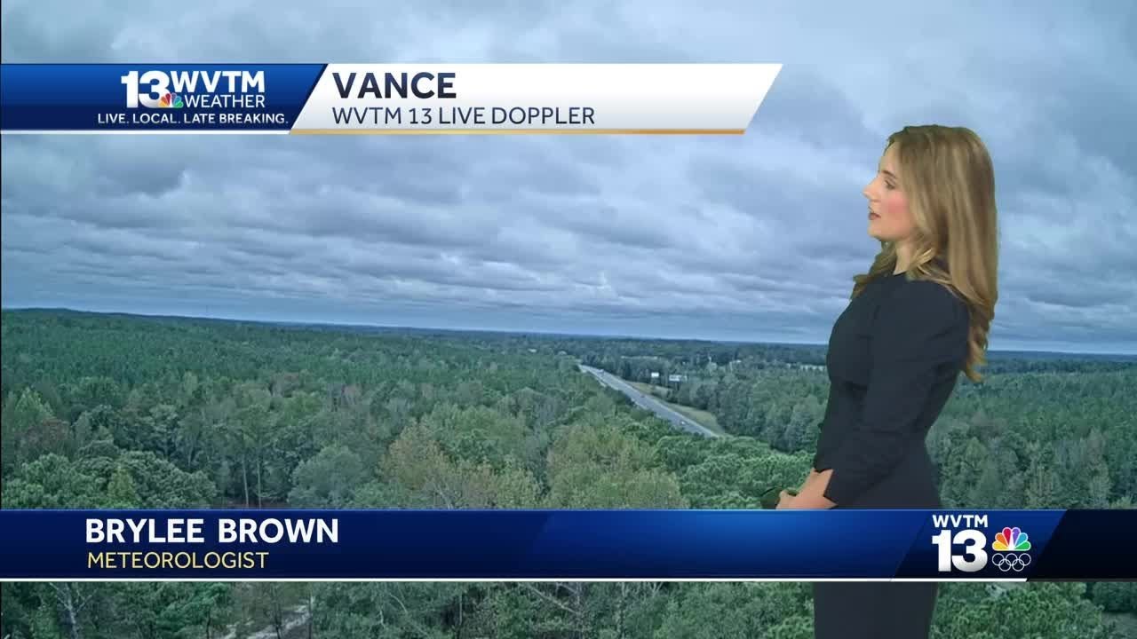 Chilly October Sunday as low-level clouds and strong northerly winds keep temperatures down ...