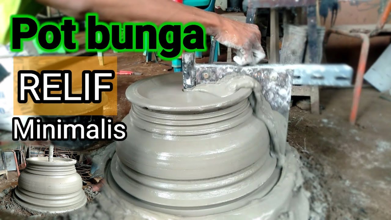Cara Membuat Pot Bunga Relief || Siapapun Bisa Kalau Pakai Alat Ini ...