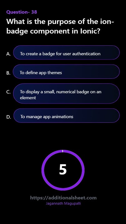 What is the purpose of the ion badge component in Ionic - YouTube