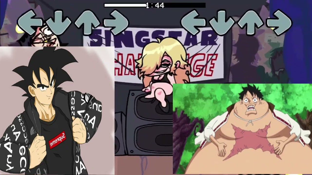 Otaku Rage, Virgin Rage, But Goku And Luffy Sings It //FNF SingStar ...