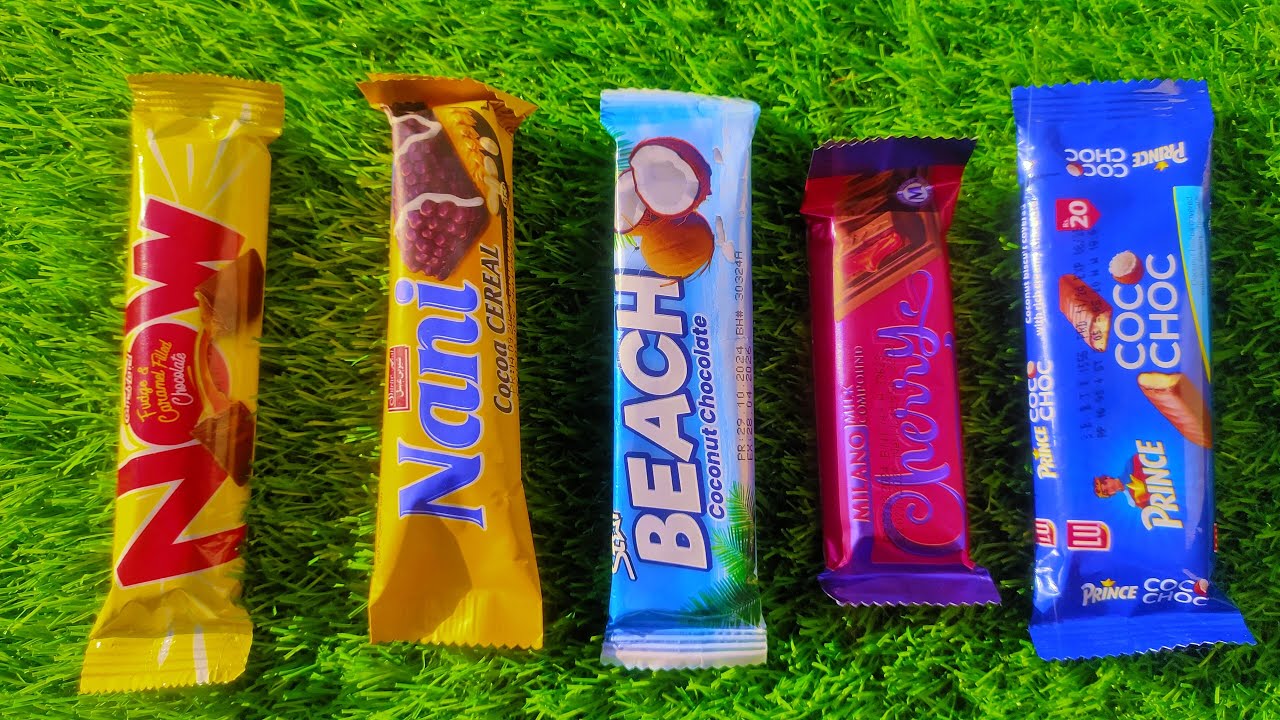 satisfying chocolate candy gummy bar and lollipops eating ASMR video ...