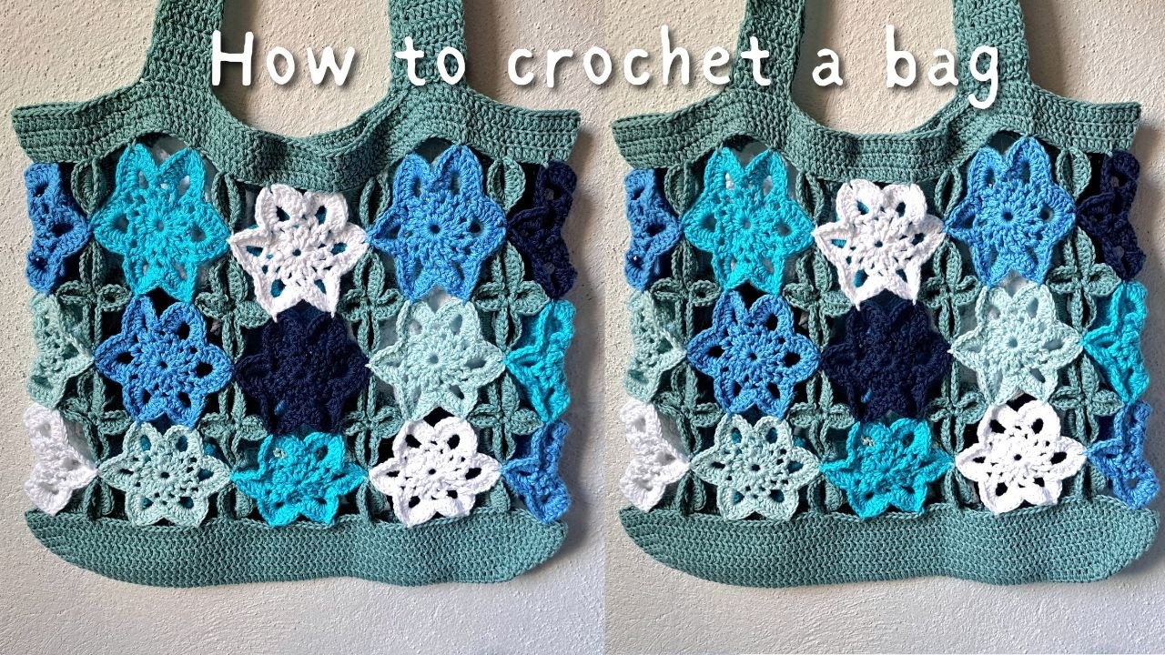 How to crochet a bag || CROCHET flower bag TUTORIAL - YouTube